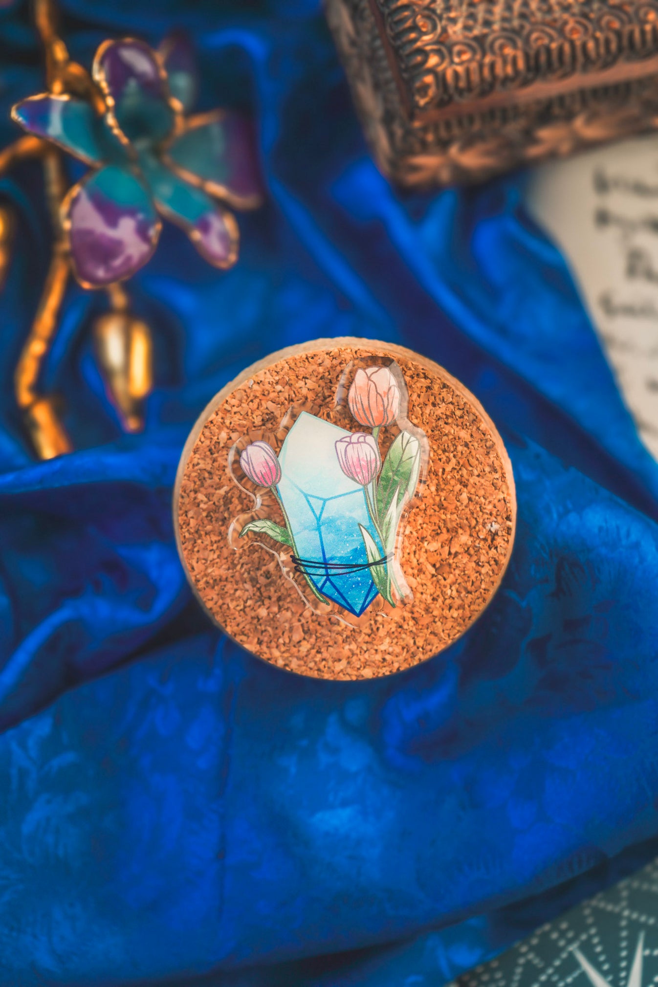 Diamond Crystal Acrylic Pin – bonesandgardens