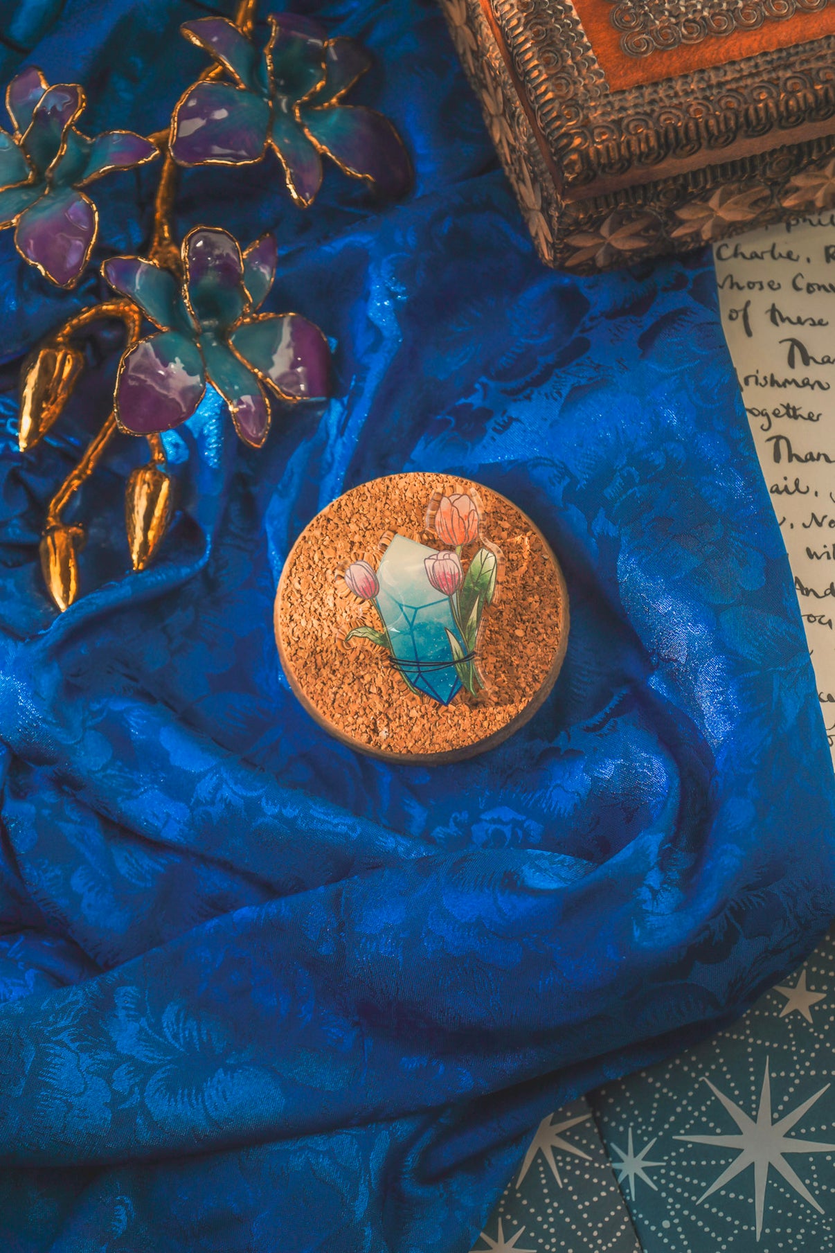 Diamond Crystal Acrylic Pin – bonesandgardens